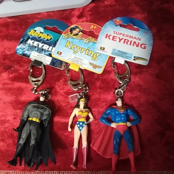 DC, Marvel | Accessories | Batman Wonder Woman Superman Key Chains Lot ...